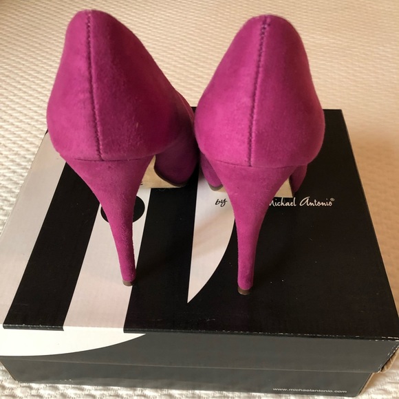 Michael Antonio | Shoes | Michael Antonio Raspberry Heels | Poshmark